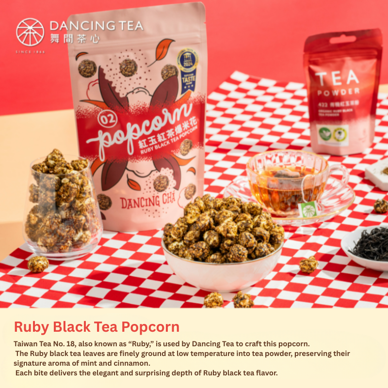 Dancing Cha Ruby Black Tea Popcorn 60g